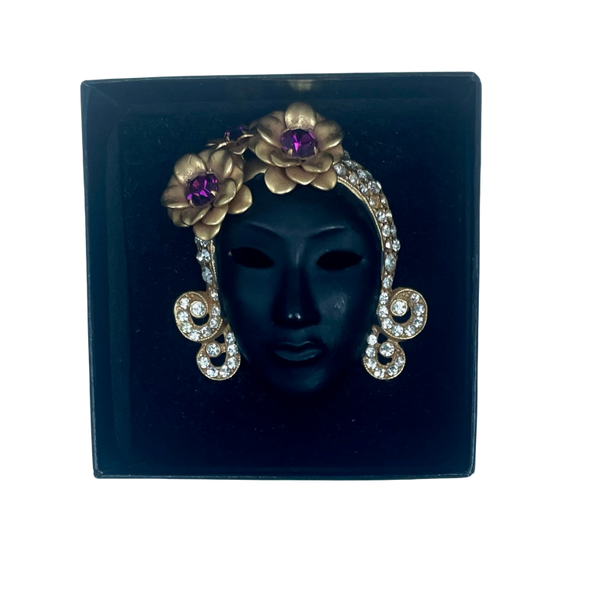 A Rare Vintage Butler & Wilson Mask Brooch - Annabel James