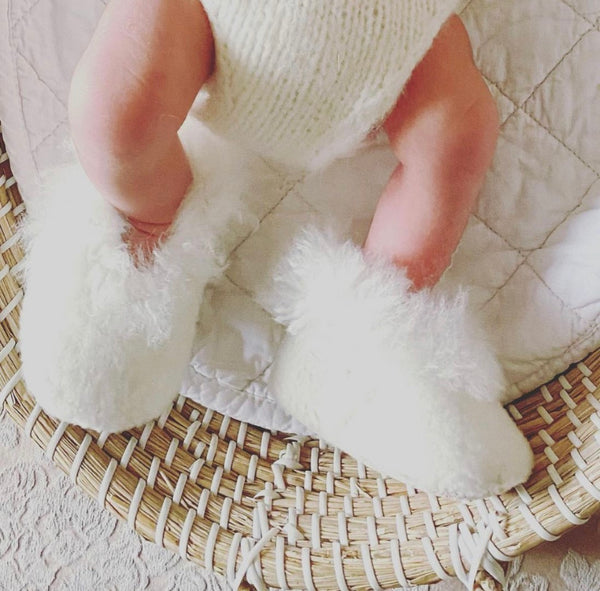 Alpaca Fur Baby Booties - Annabel James